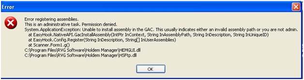 Error is registering assemblies. This is an administrative task, permission denied - Techyv.com